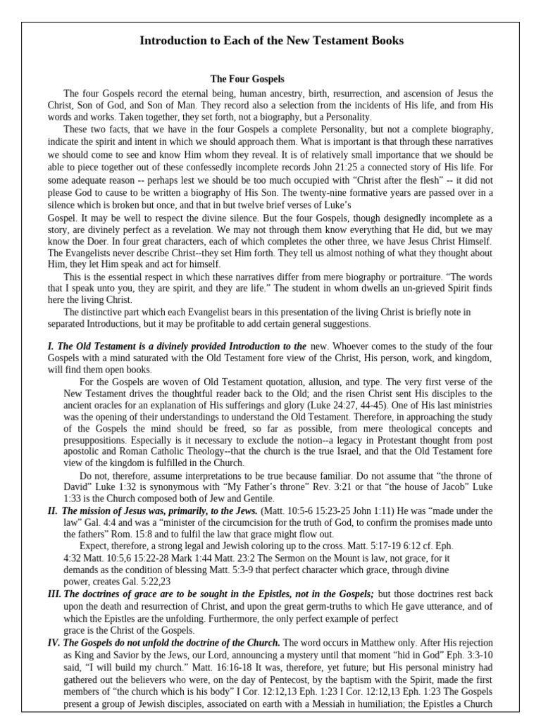 Introduction To Each of The New Testament | PDF | Paul The Apostle ...