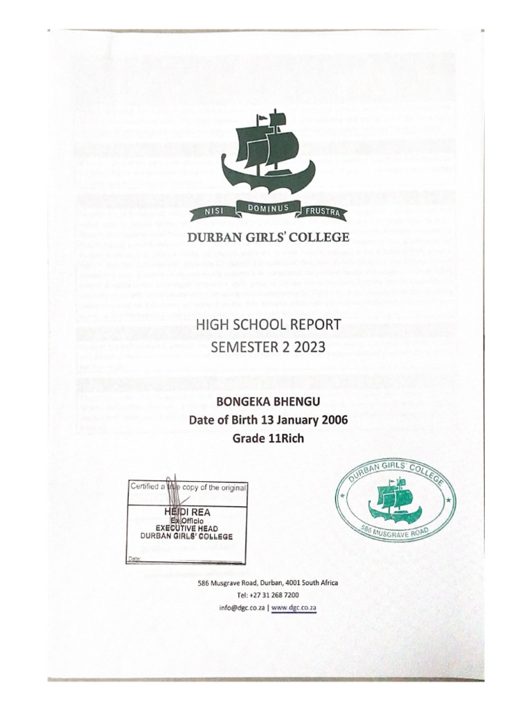 Grade 11 Report | PDF