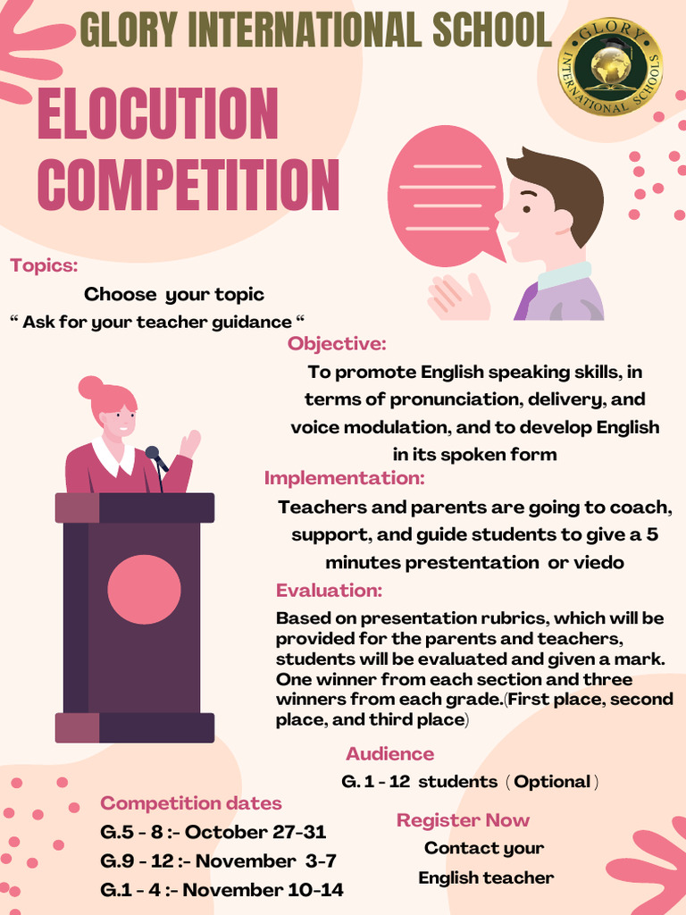 Elocution Competition | PDF | Career & Growth | Language Arts & Discipline