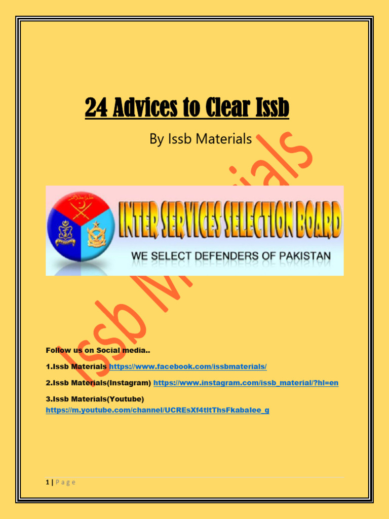 ISSB Preparation Guidelines and Tips | PDF | Leadership
