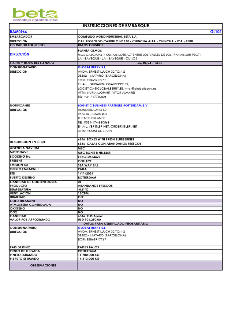 Ie Global Berry Bam0966 | PDF