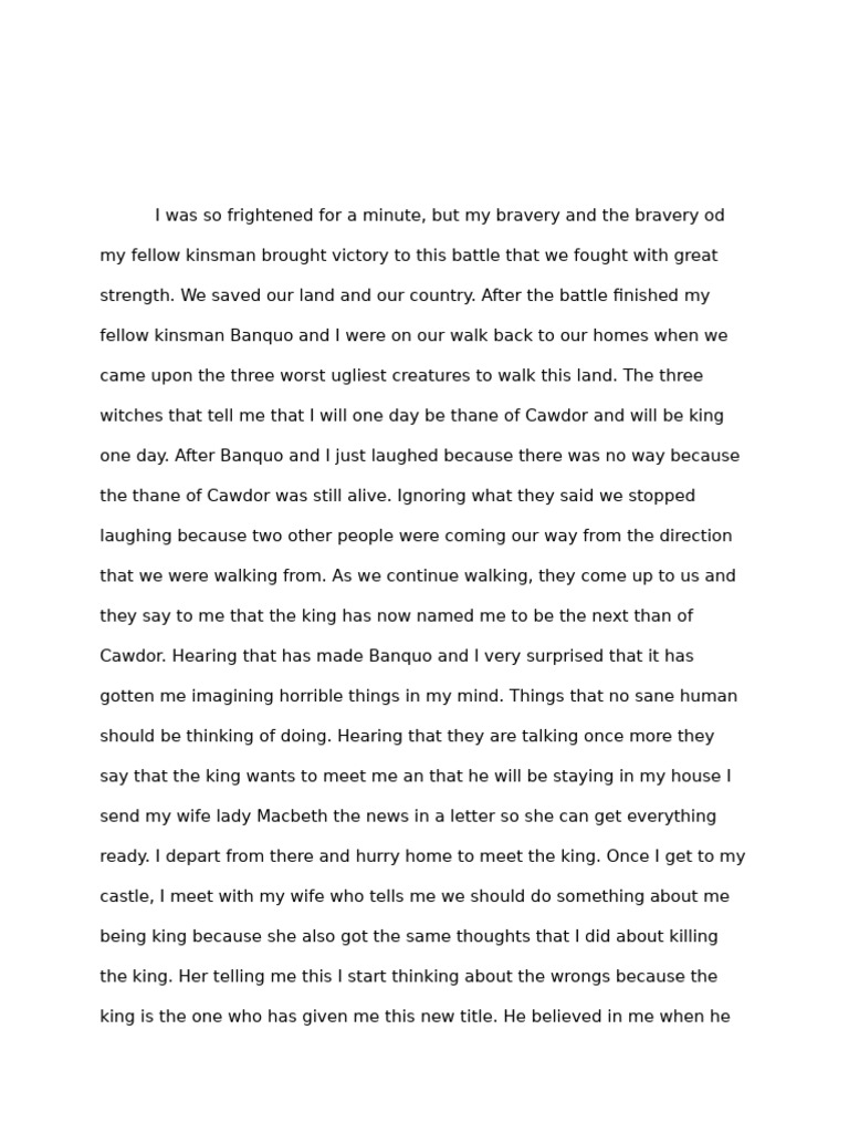 Macbeth Letter | PDF | Mystery, Thriller & Crime Fiction