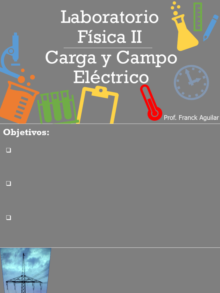 Lab 8 Fis 2 2024 1 | PDF | Campo eléctrico | Energía potencial