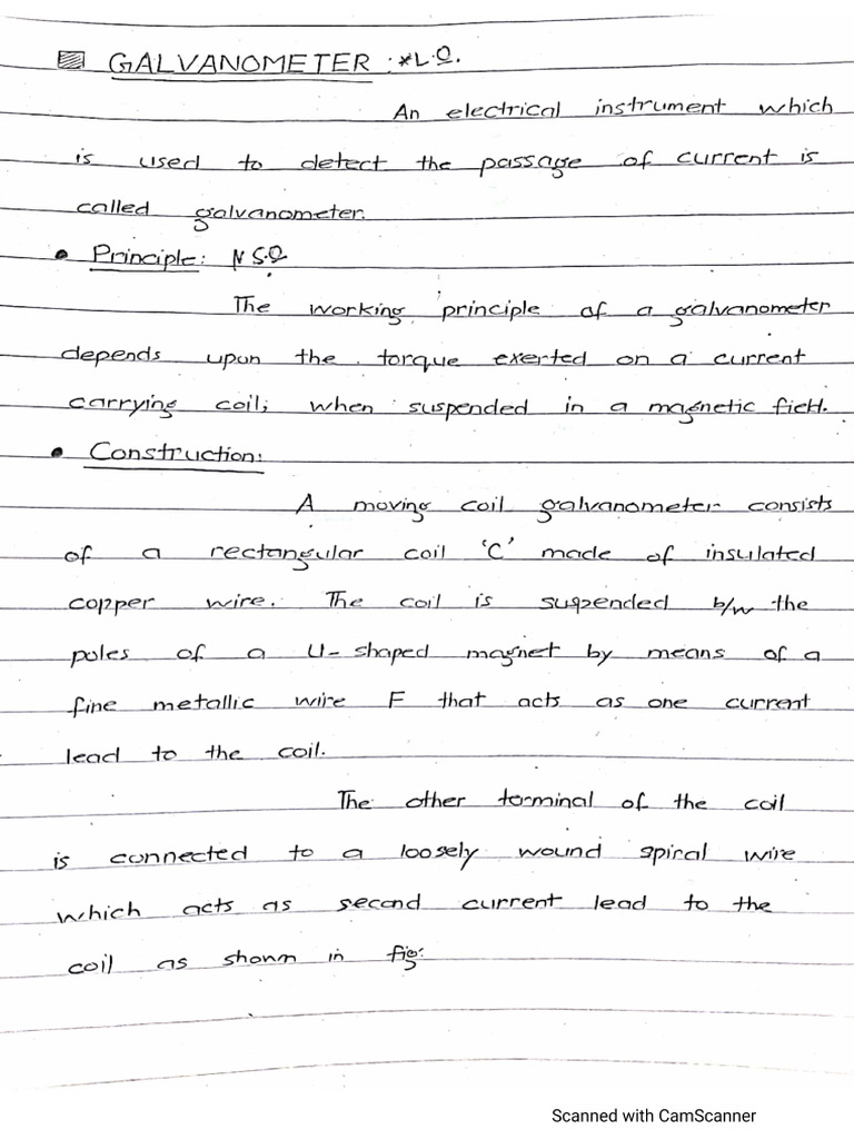 Galvanometer | PDF