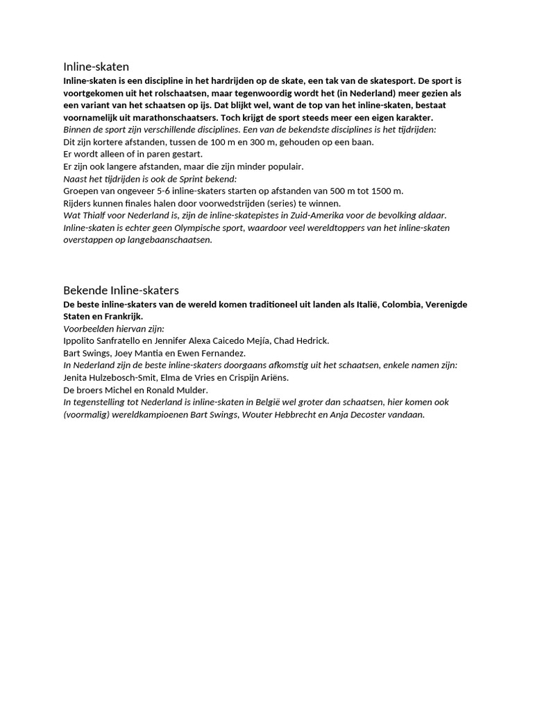 Inline Skaten | PDF