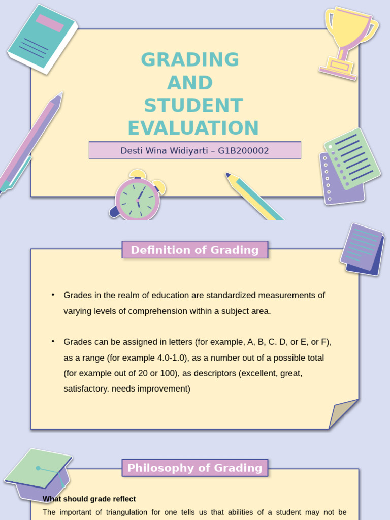 Grading and Evaluation Student | PDF | Educational Assessment | Teachers