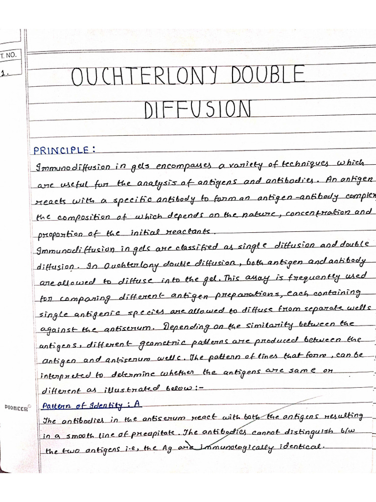 CC14 Exp2(a)OuchterlonyDoubleDiffusion | PDF