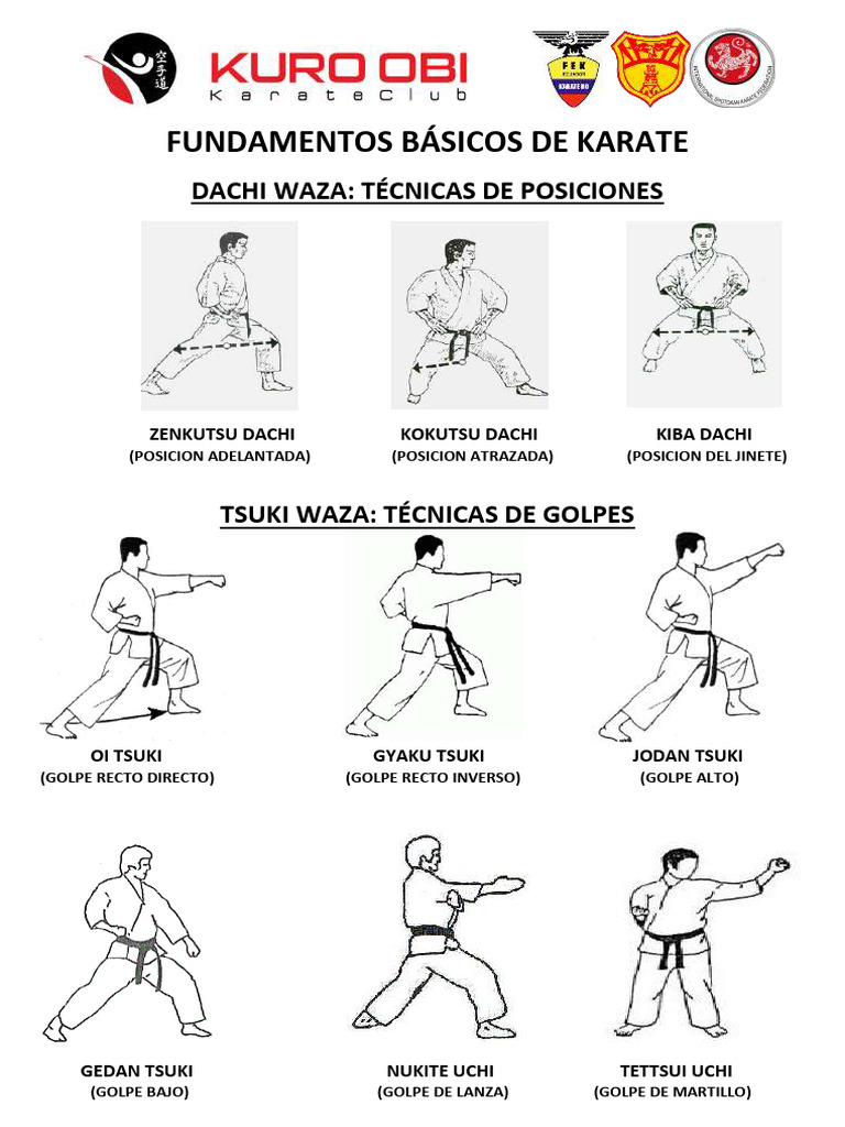 Técnicas Básicas de Karate Shotokan | PDF | Kárate | Artes marciales ...