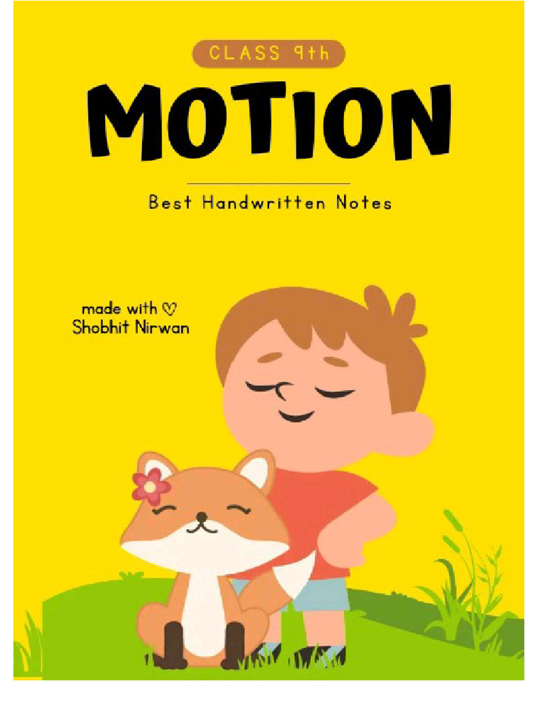 Motion Notes | PDF