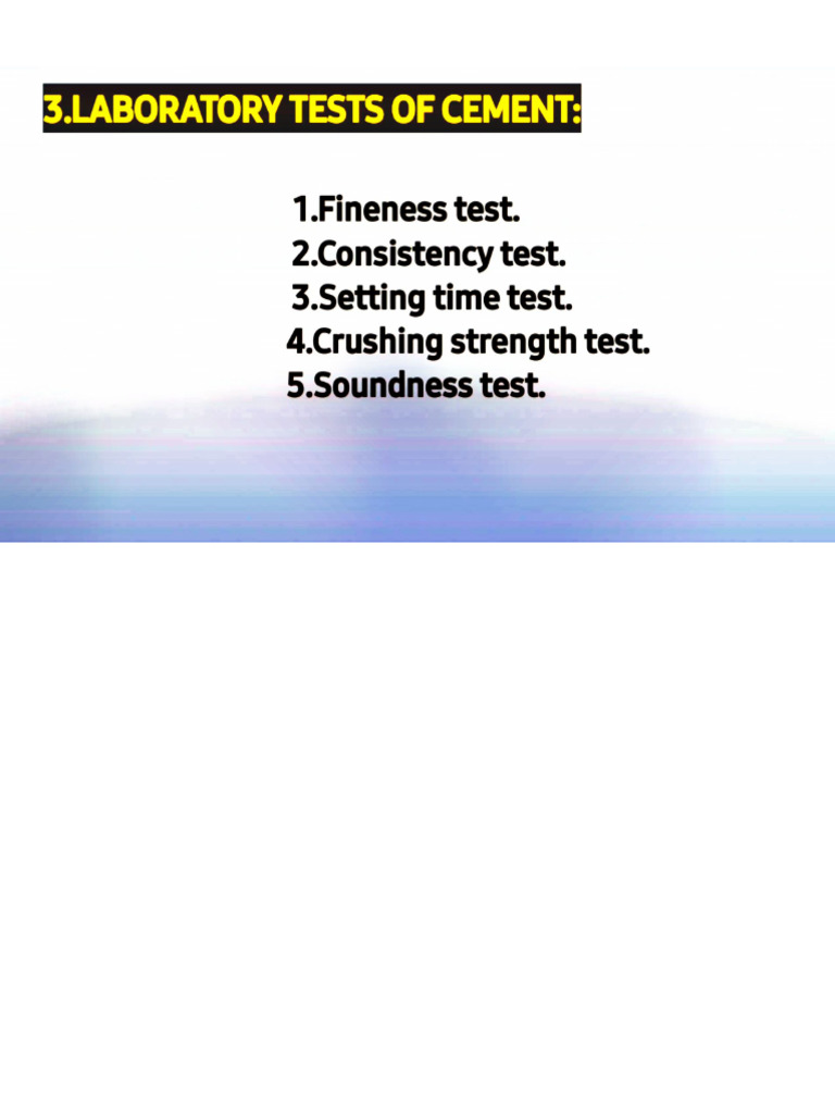 Lab Test of Cement | PDF