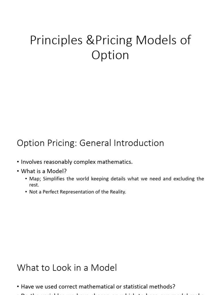4 Pricing Models | PDF | Greeks (Finance) | Option (Finance)