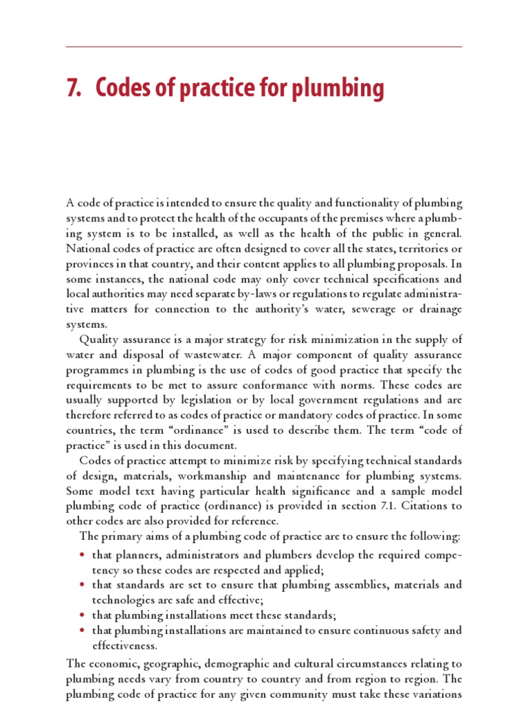 Codes of Practice For Plumbing | Download Free PDF | Plumbing ...