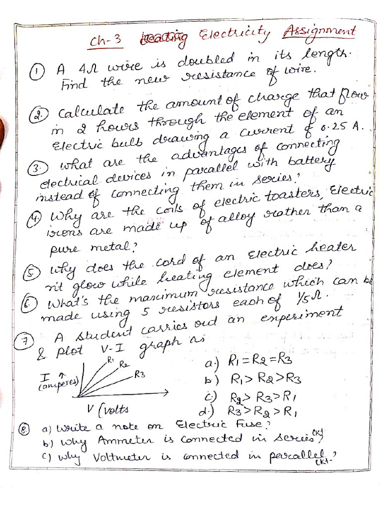 Electricity Assignment | PDF