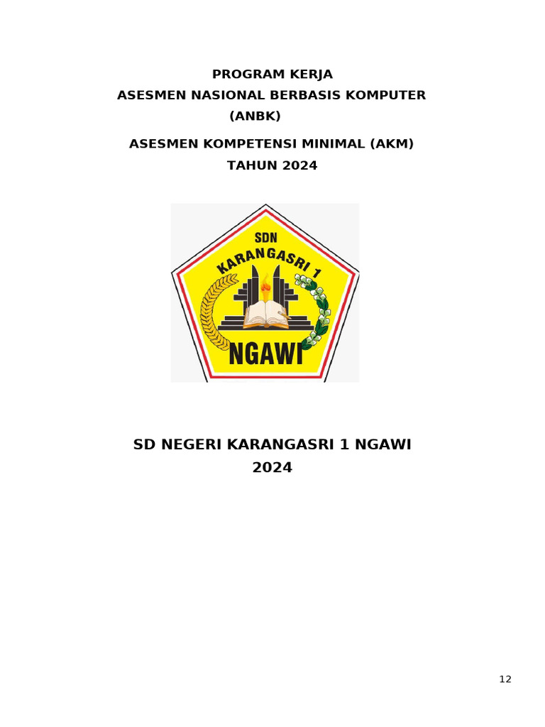 Program Kerja Anbk 2023 2024 | PDF