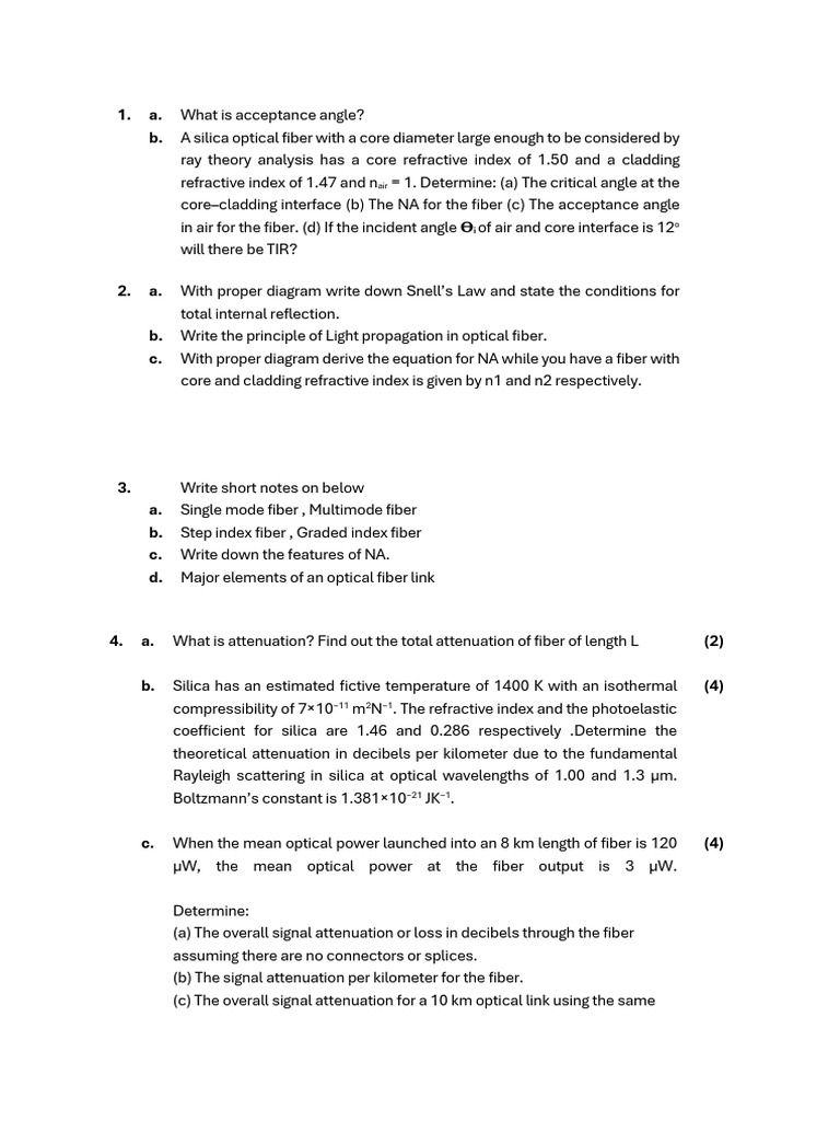 Understanding Optical Fiber Principles | PDF | Optical Fiber ...