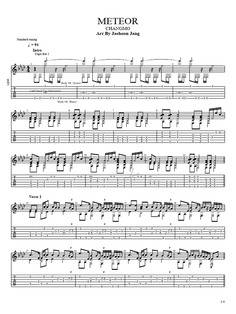 창모 (Changmo) - Meteor | PDF | Song Structure | Musical Instruments