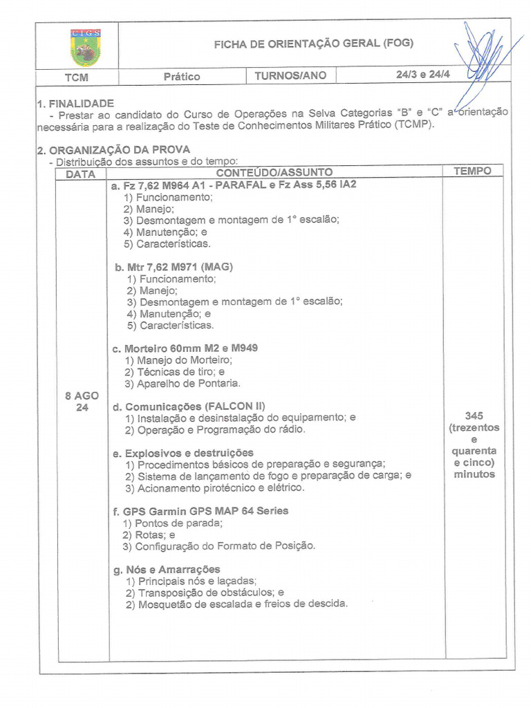 Ficha de Orientao Geralfog TCMP | PDF
