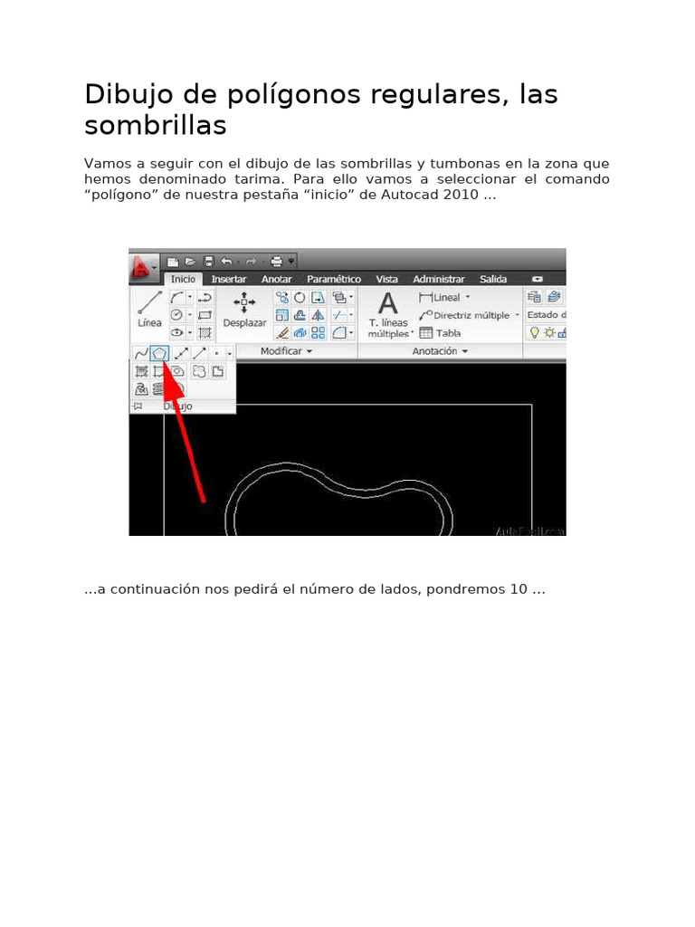 6-Dibujo de Polígonos Regulares Autocad | PDF