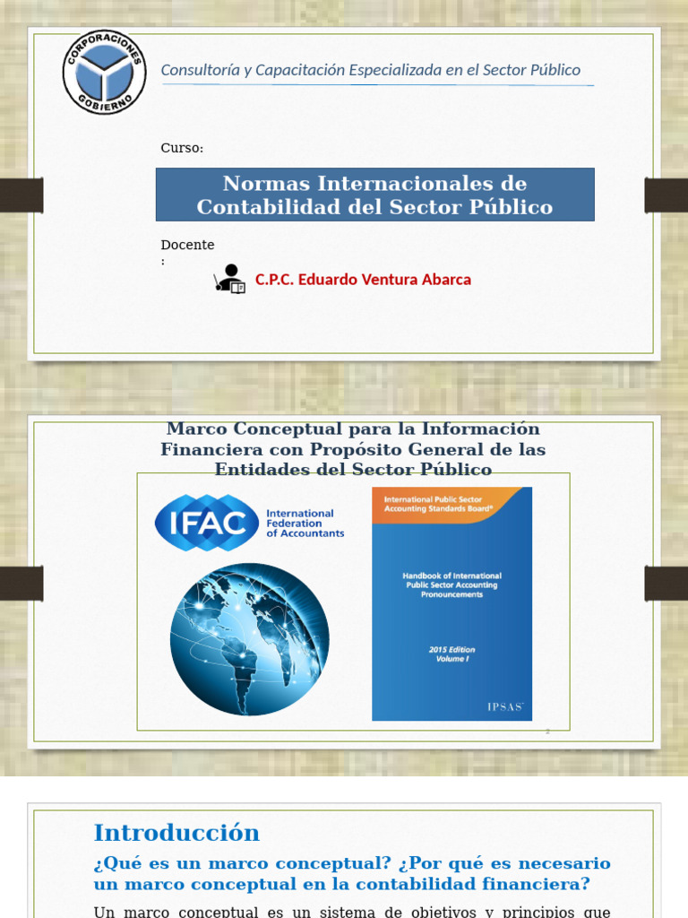 Marco Conceptual NICSP | PDF | Contabilidad | Estado financiero