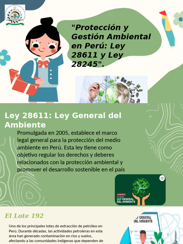 Leyes 28611 y 28245: Gestión Ambiental en Perú | PDF | Contaminación ...