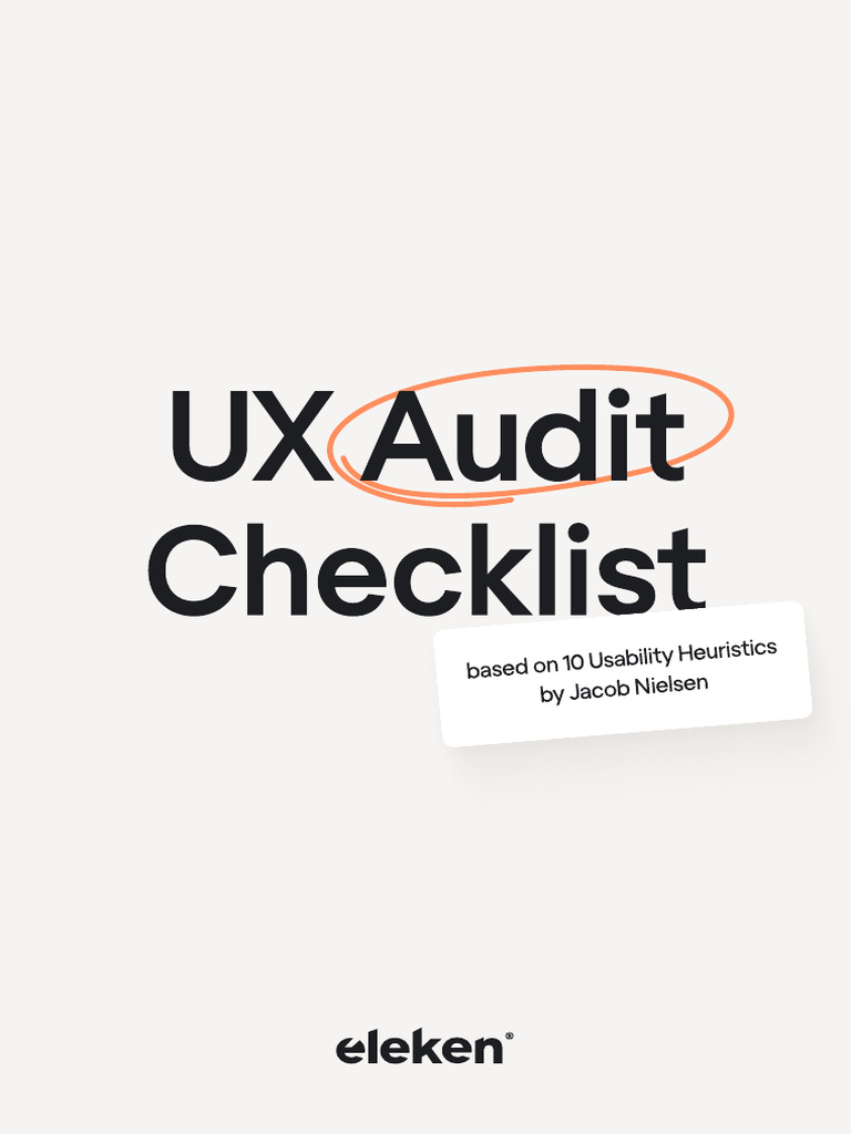 UX Audit Checklist | PDF