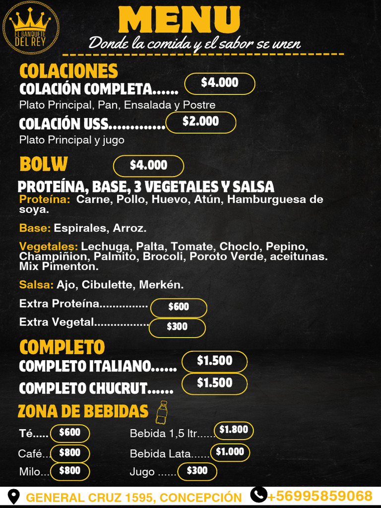 Menu El Banquete del Rey 2024 | PDF