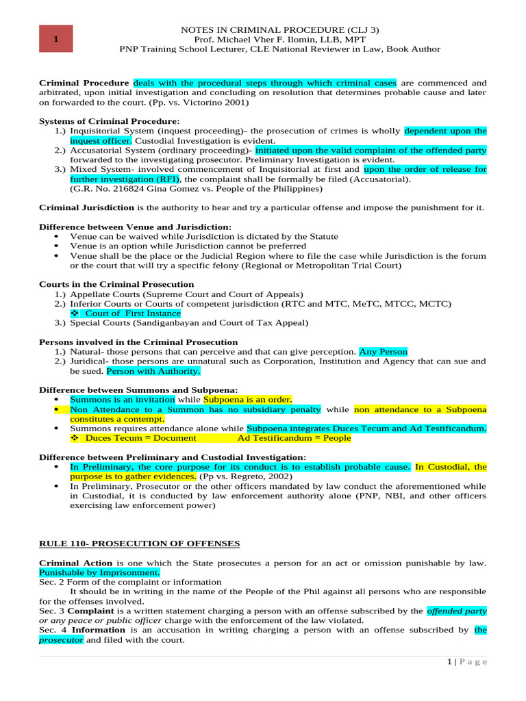 Clj 6 Reviewer | PDF | Plea | Bail