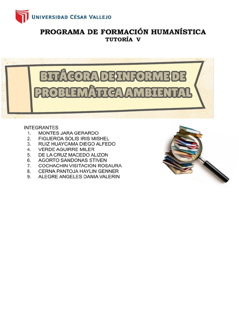 Bitácora de Estudio de Problemática. Tutoría V | PDF | La contaminación del aire | Contaminación