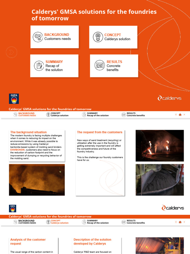 Calderys GMSA Solutions For The Foundries of Tomorrow | PDF | Foundry ...