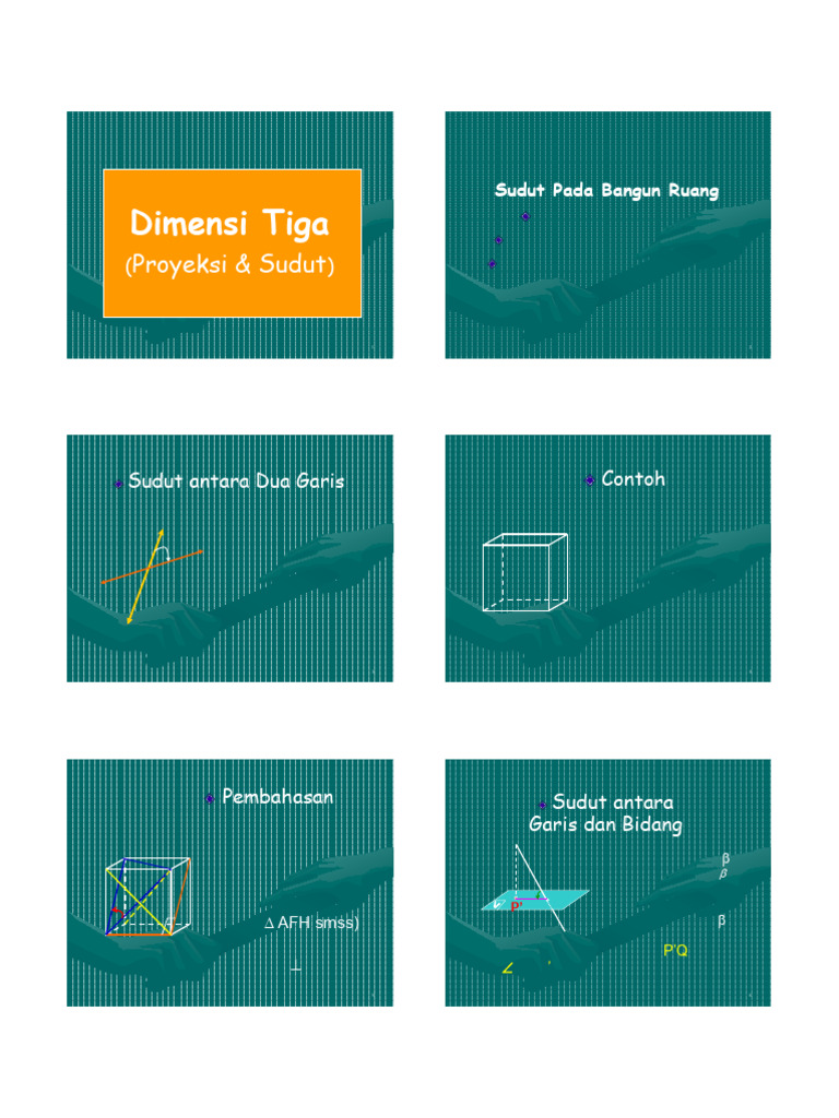 Dimensi Tiga Proyeksi Sudut 1 | PDF | Metode & Bahan Ajar