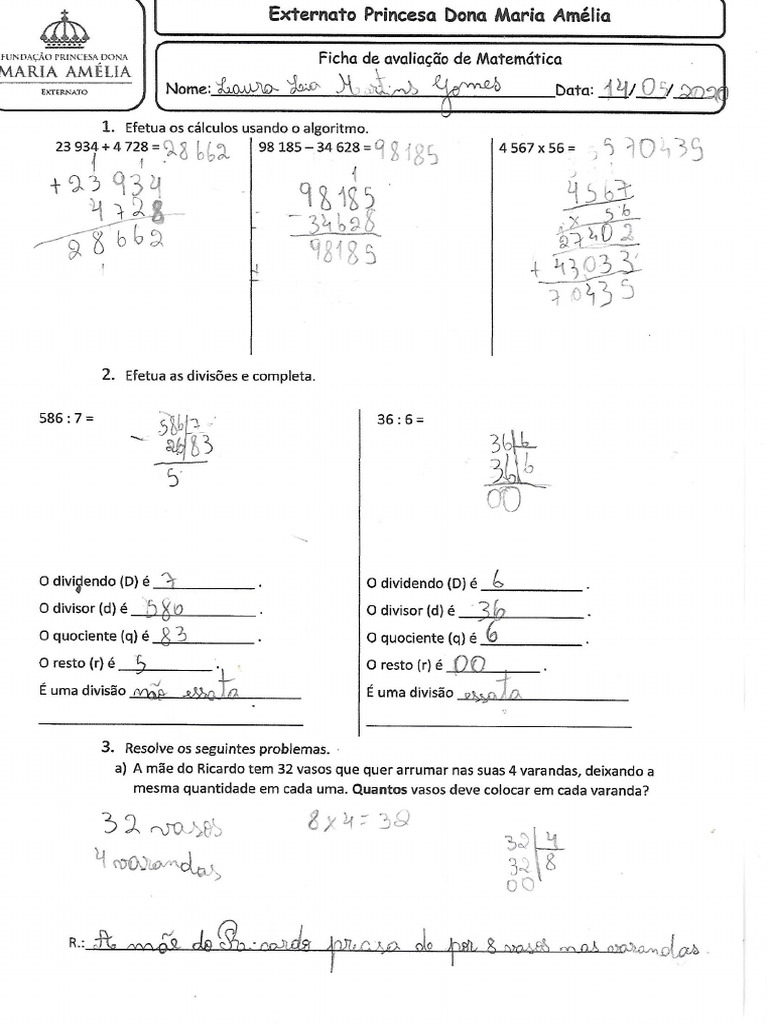 Teste de Matemática | PDF