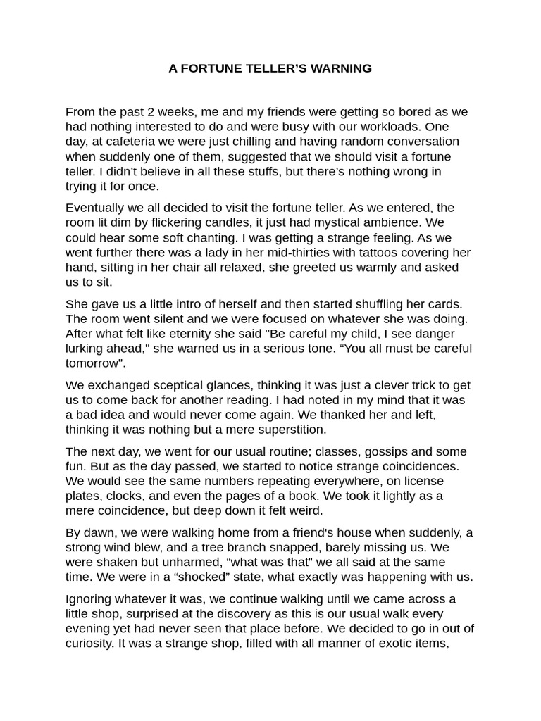 Fortune teller | PDF