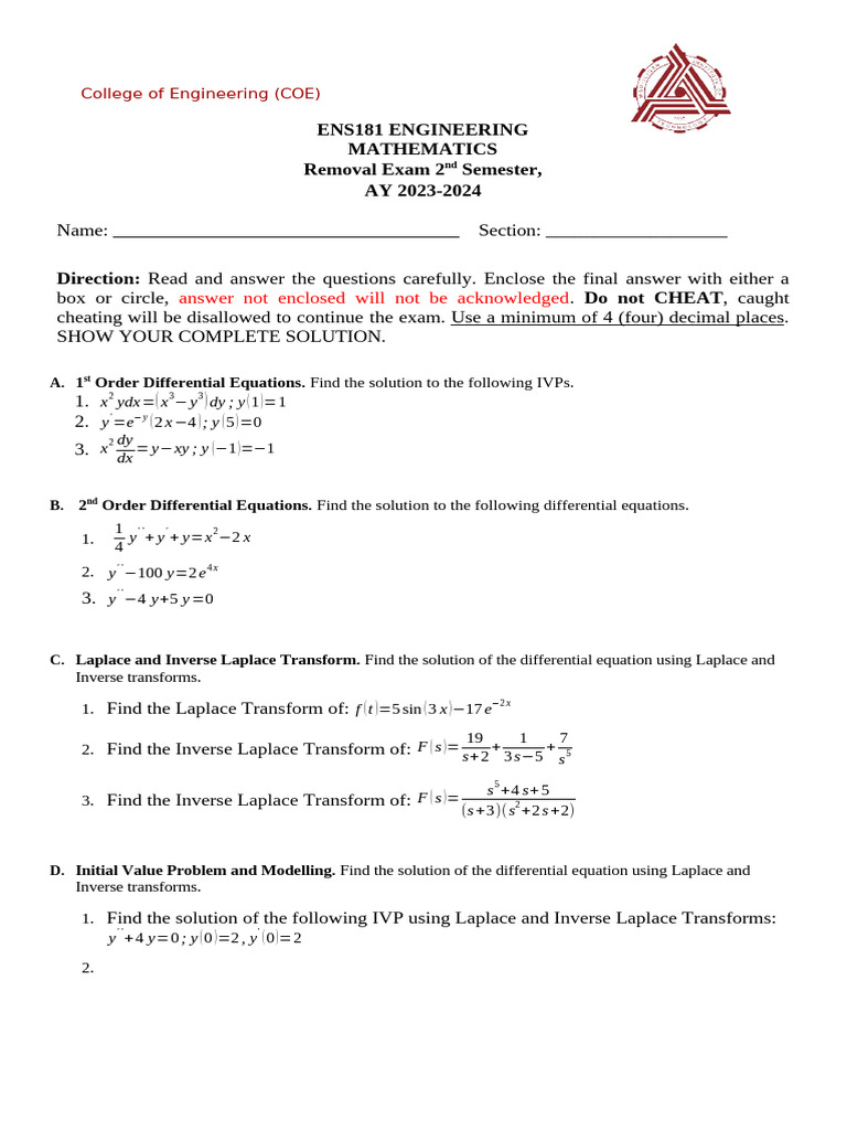 ENS181-Removal-Exam-S2-2023-2024 | PDF ENS181-Removal-Exam-S2-2023-2024 | PDF