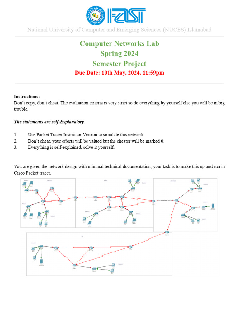 Computer Networks Lab Project | PDF | Computers | Technology & Engineering