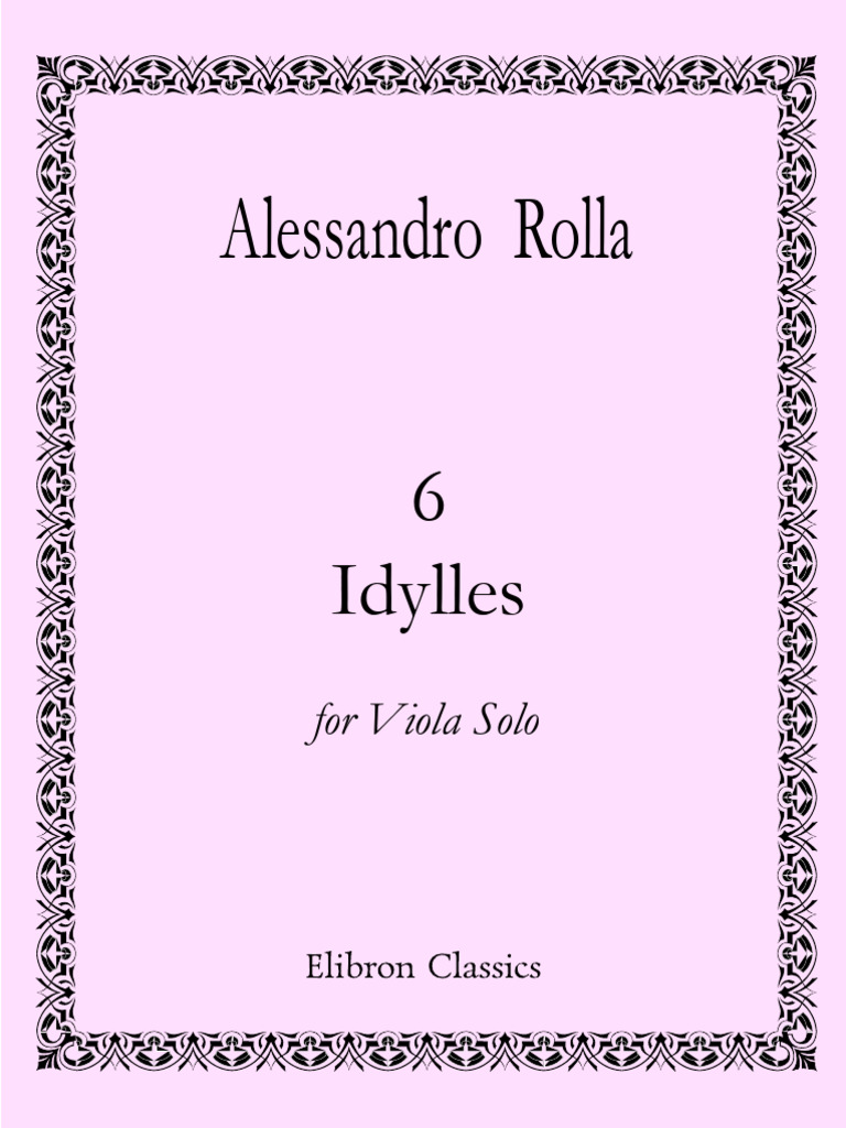 Alessandro Rolla 6 Idylles For Viola Solo 179058 1 | PDF