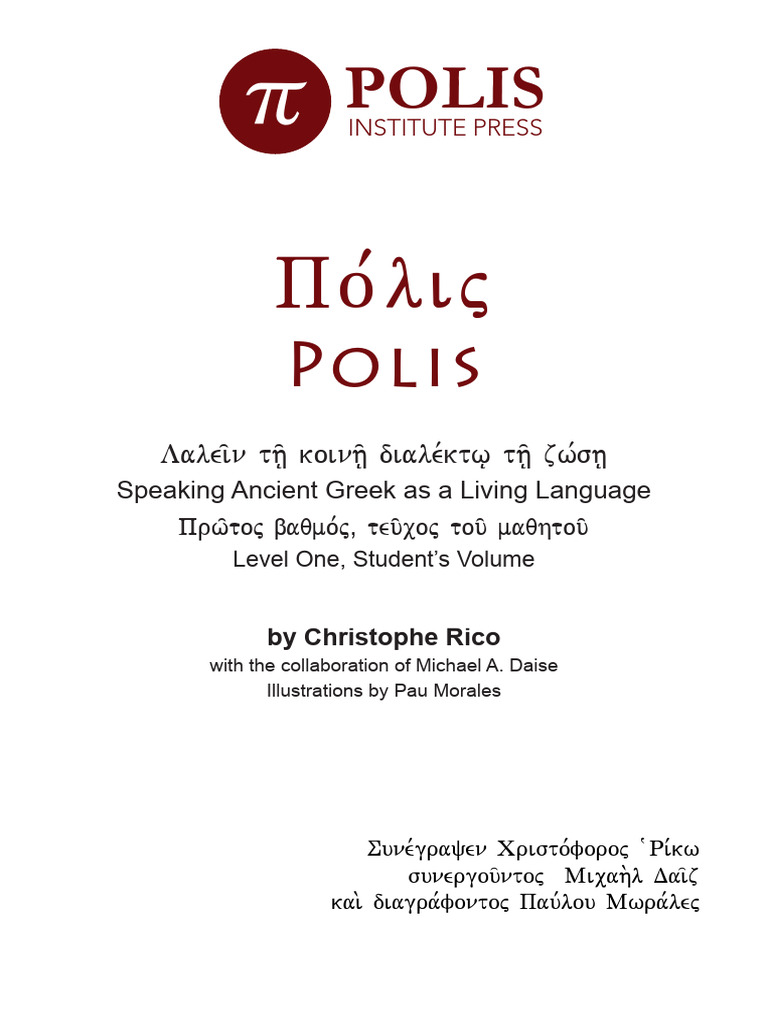 Speaking Ancient Greek As A Living Language | PDF | Koine Greek ...