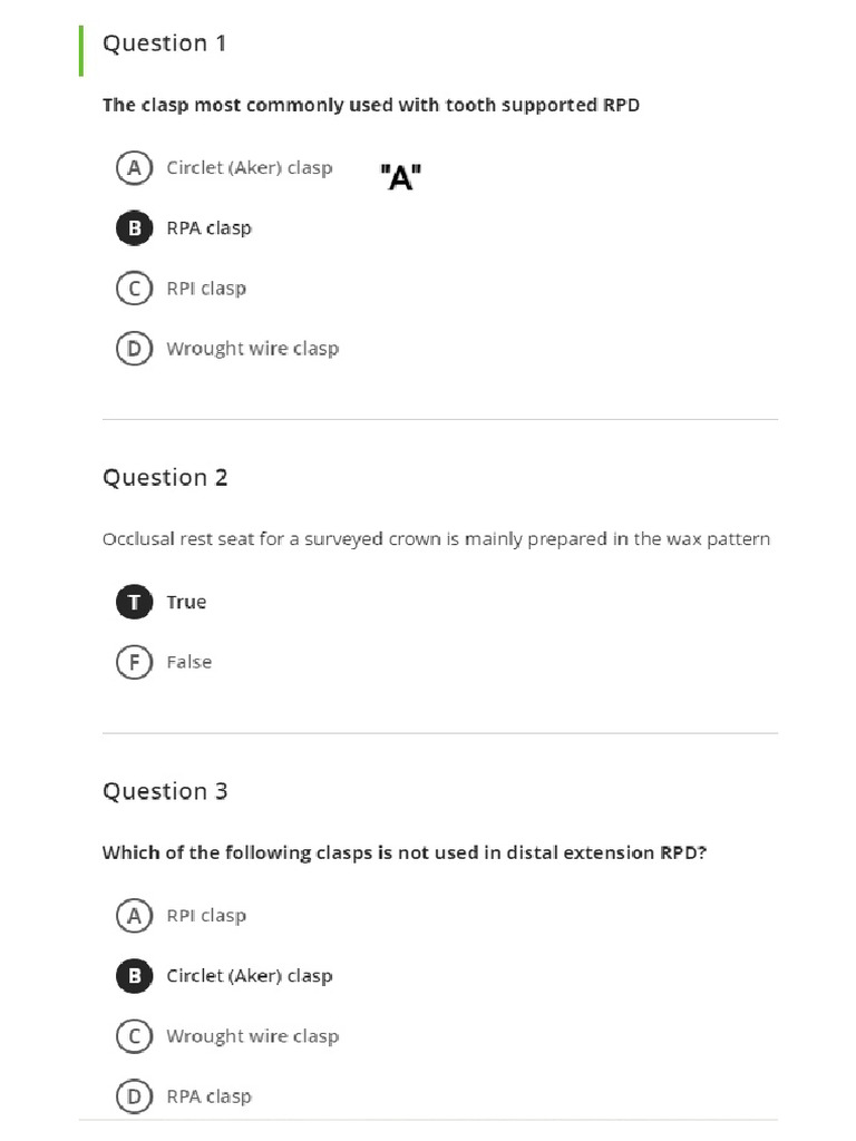 RPR 442 Quiz 3 | PDF