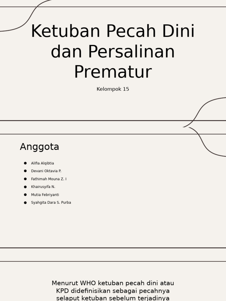 Kelompok 15 Komplikasi Persalinan | PDF | Kesehatan Holistik