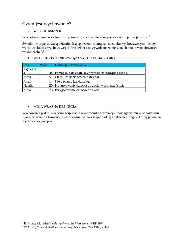 Czym jest wychowanie | PDF