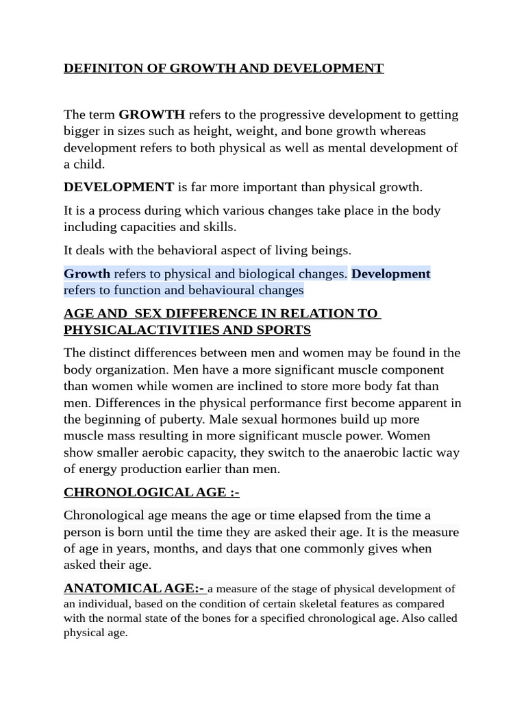 Growth and Development Overview | PDF