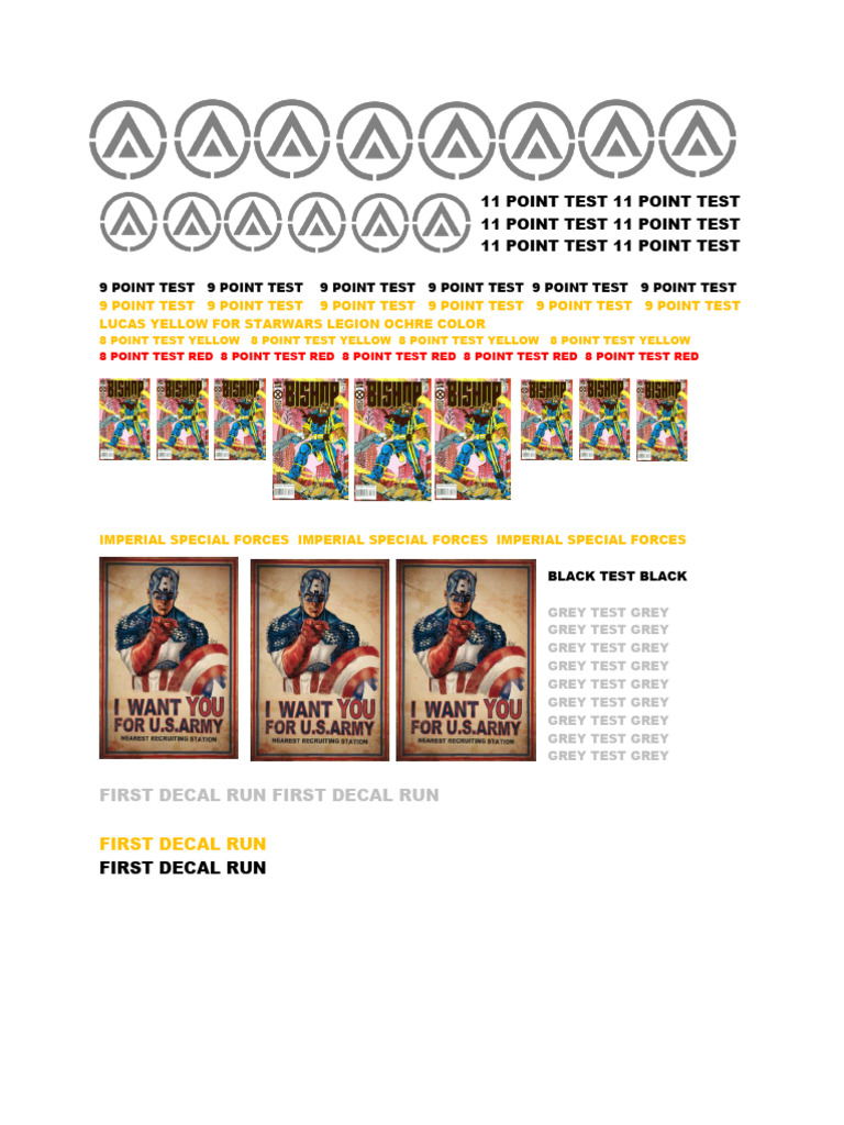 Star Wars Legion Color Test Guide | PDF