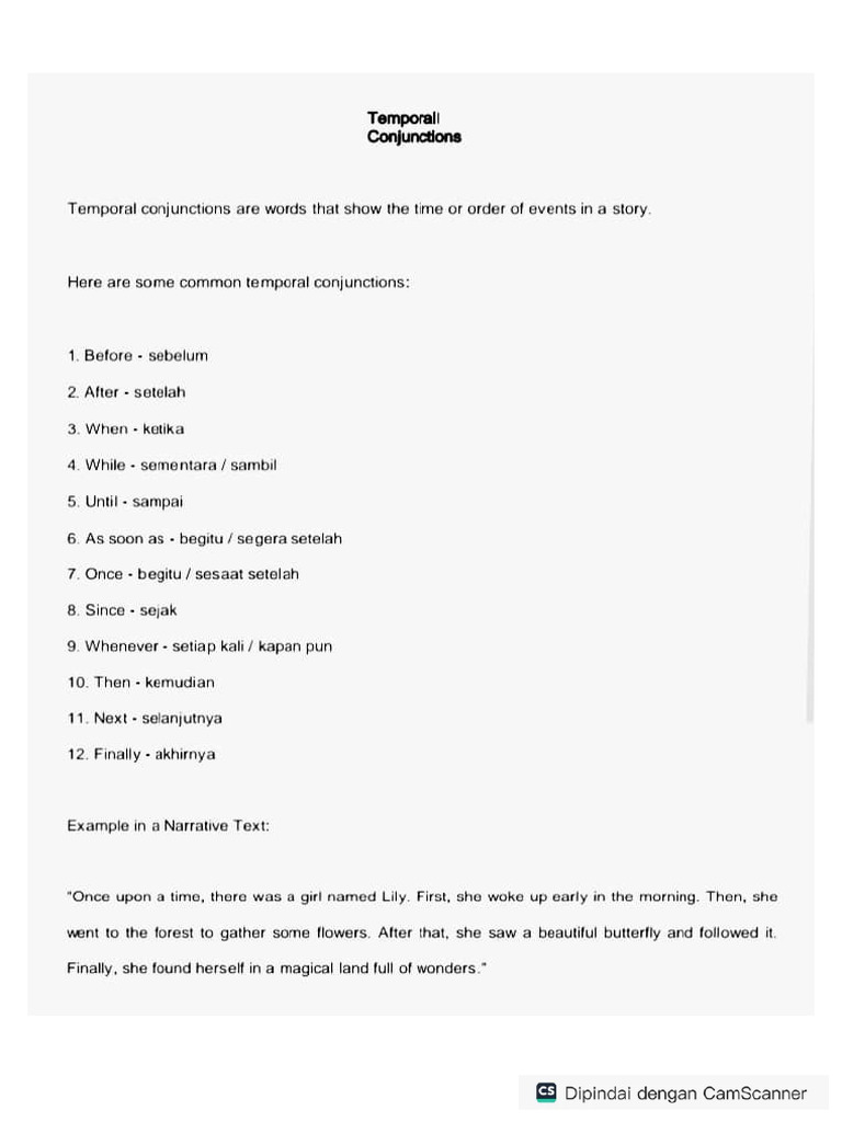 Temporal and Procedure Text | PDF