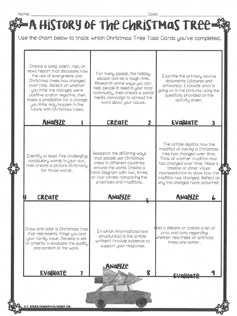 Joseph Cummings - Task cards- Christmas trees | PDF Joseph Cummings - Task cards- Christmas trees | PDF