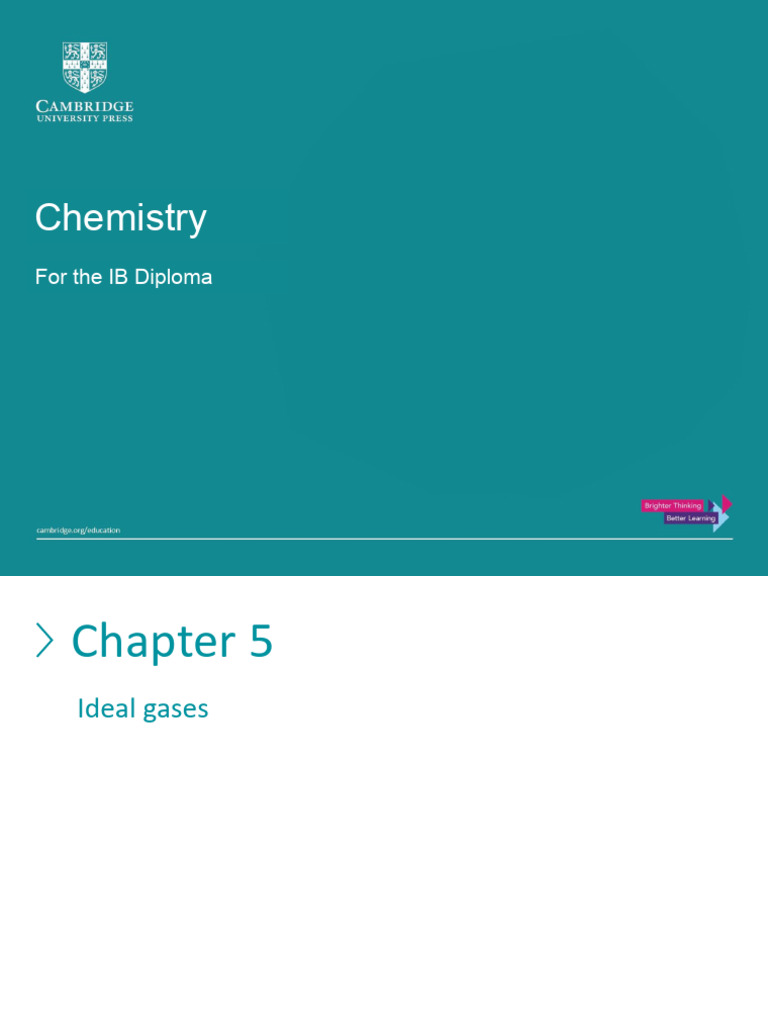 IB CHEM TR Unit5 Powerpoint | PDF | Gases | Temperature