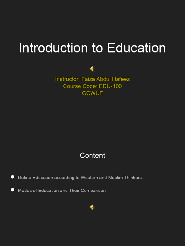 Introduction to Education( Modes of Education).Pptx | PDF