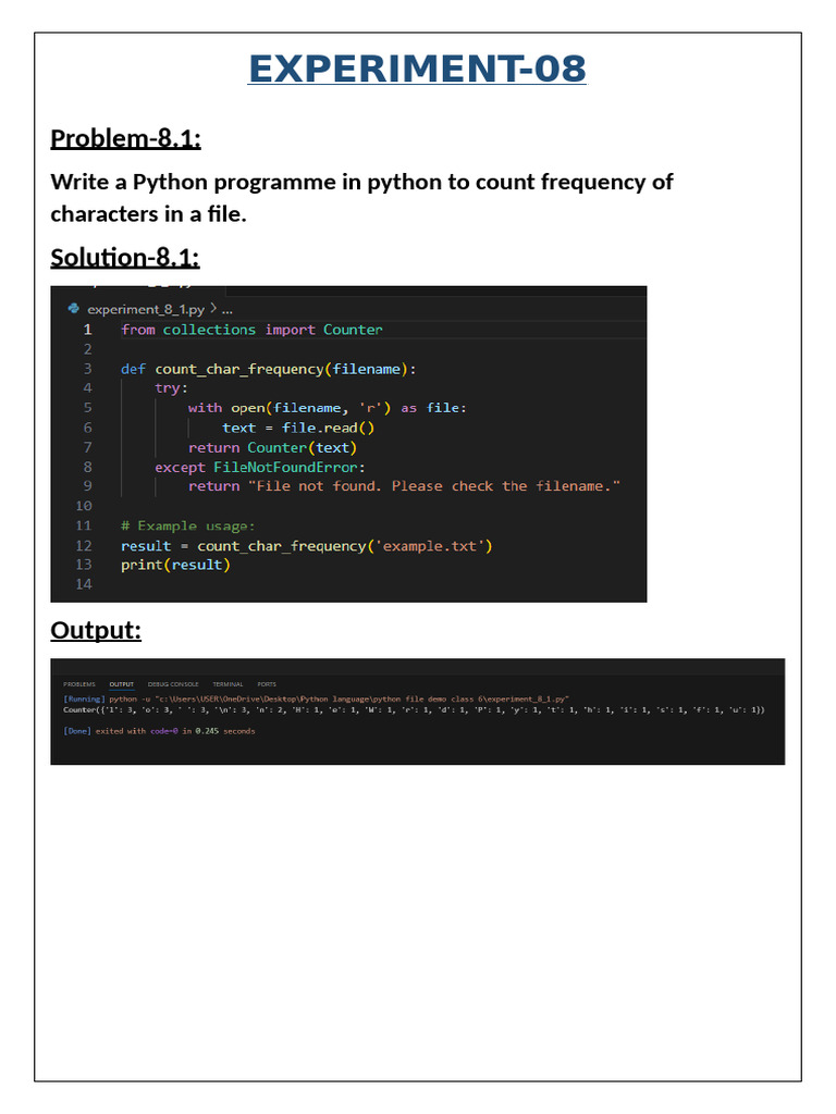Experiment 8 Py | PDF