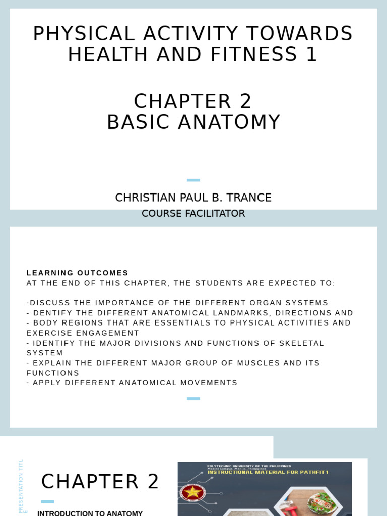 CPT PPT Pathfit Lesson 2 | PDF | Skeleton | Muscle