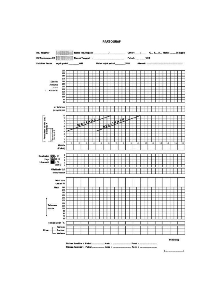 LEMBAR PARTOGRAF | PDF