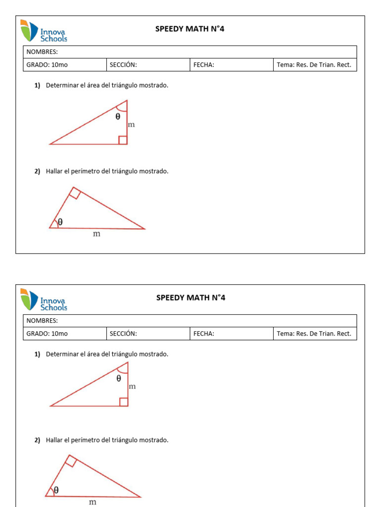 5 Speedy Math - Resolucin de Tringulos Rectngulos | PDF | Métodos y materiales de enseñanza