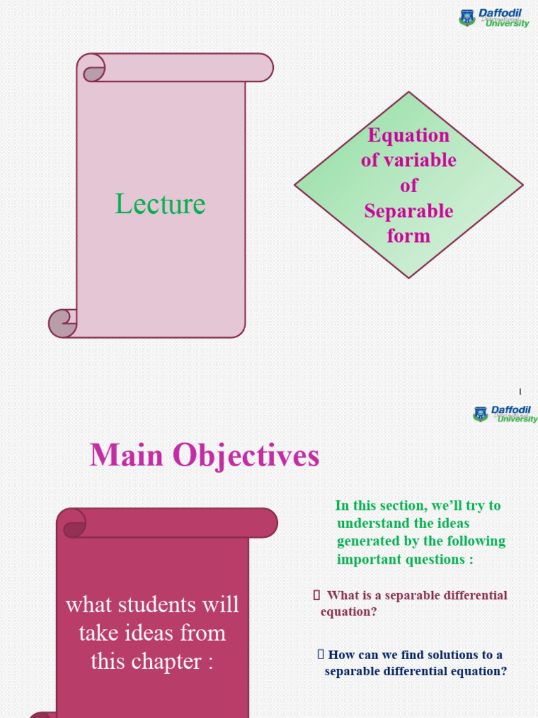 3.separation of Variable | PDF | Equations | Mathematical Concepts